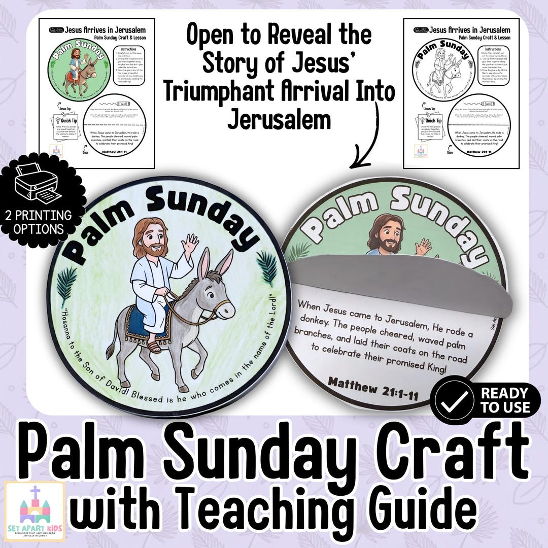 Palm Sunday Bible Craft – Sunday School Activities for Easter ...
