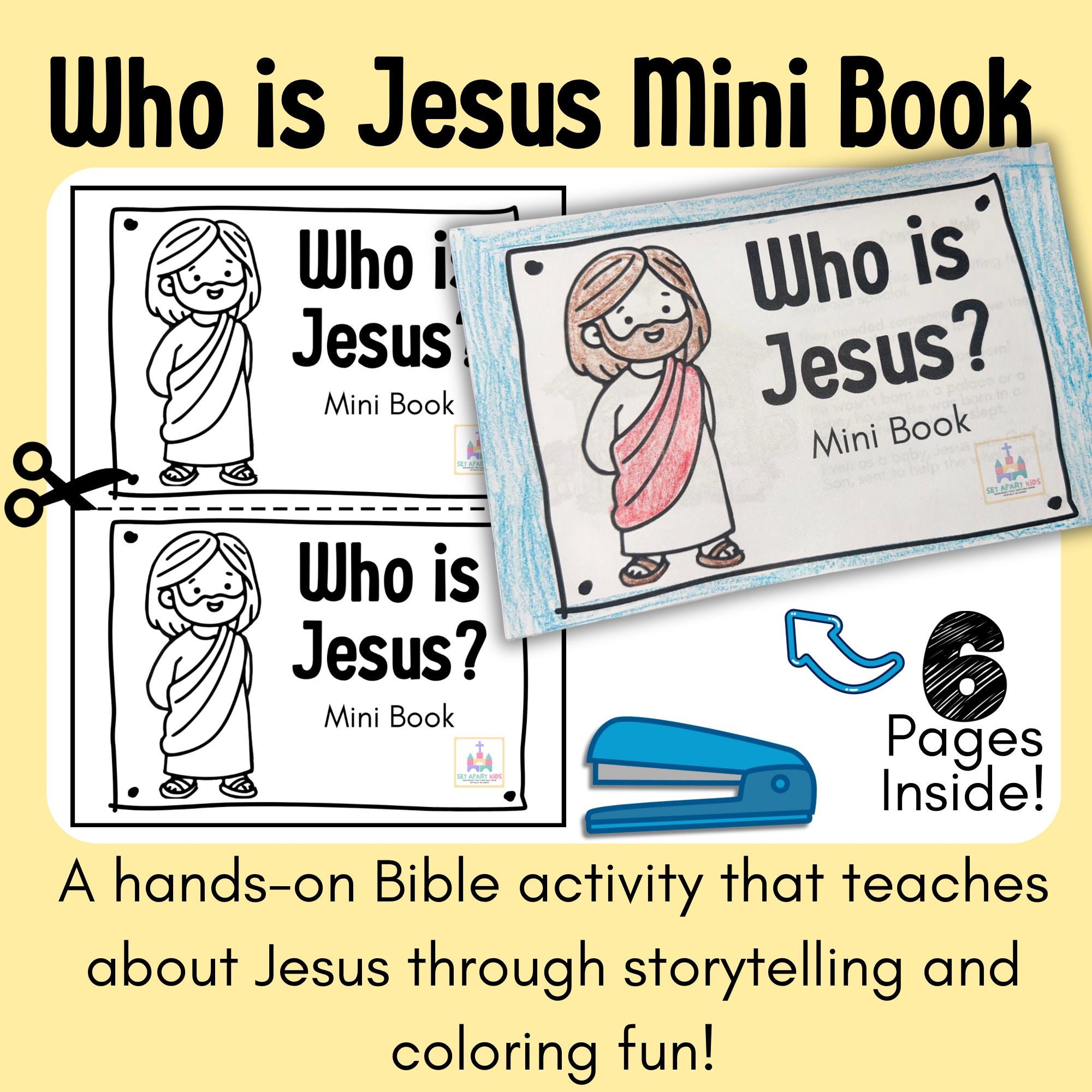 Who is Jesus? Mini Book Story and Coloring Craft | Bible Activity ...