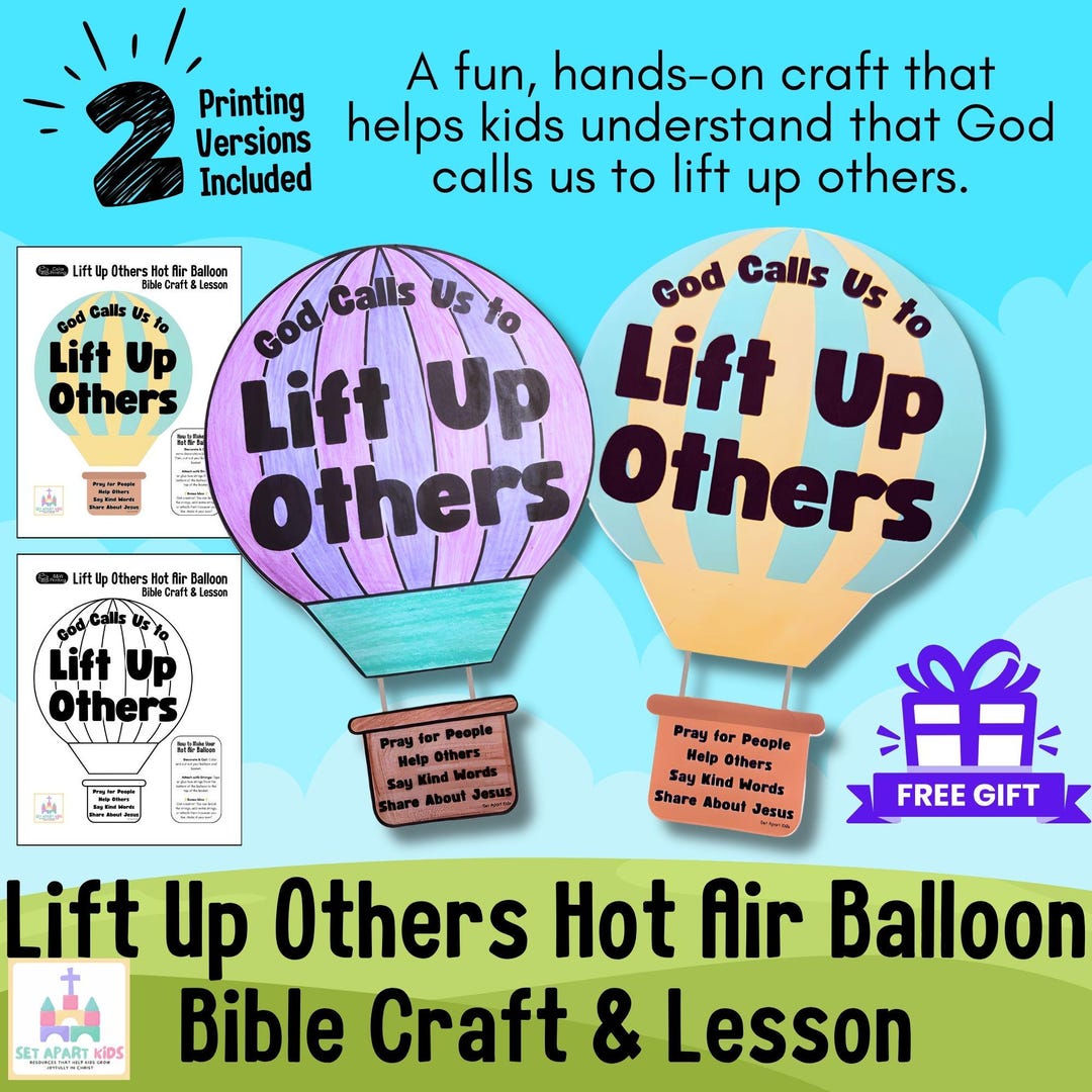 Lift up Others Hot Air Balloon Craft | Spring & Summer Christian Craft ...