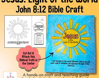 Light of the World Bible Craft | Kids Sunday School Activity, Jesus in ...