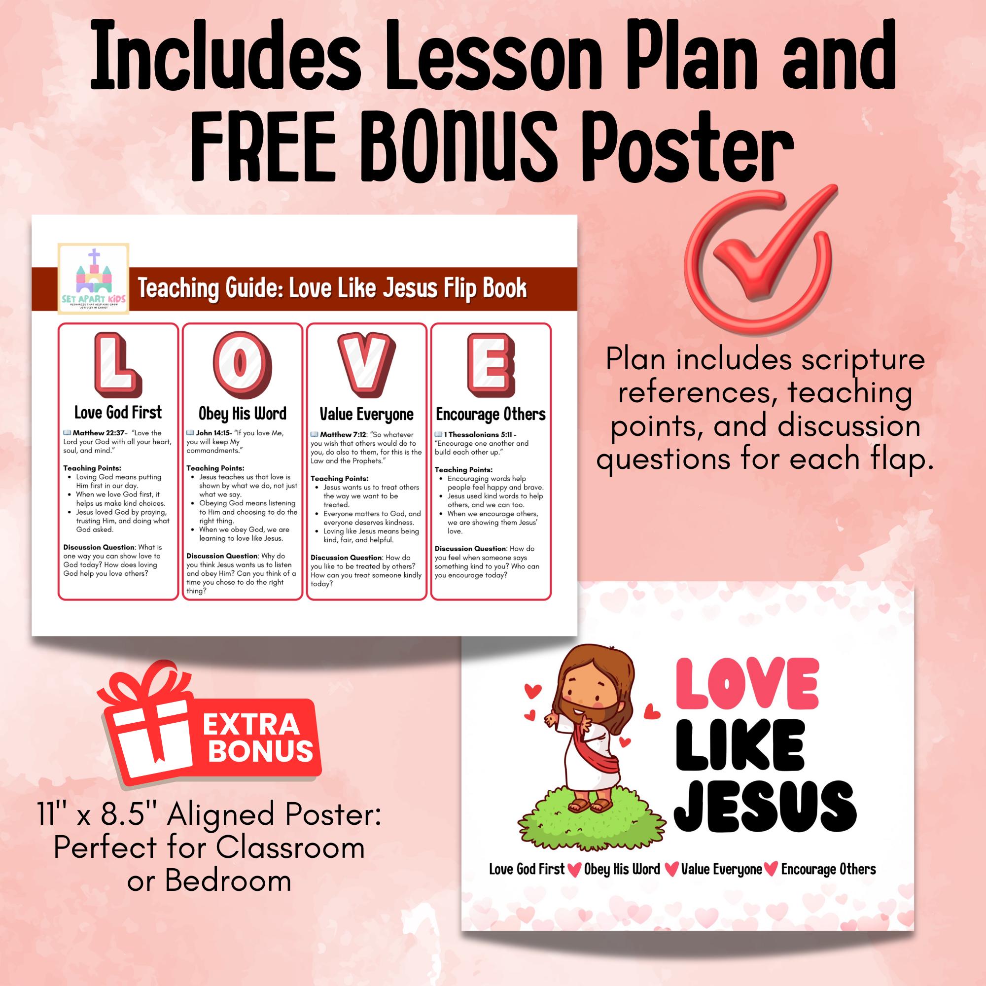 Love Like Jesus Valentine's Day Flip Book Craft | Christian Activity ...