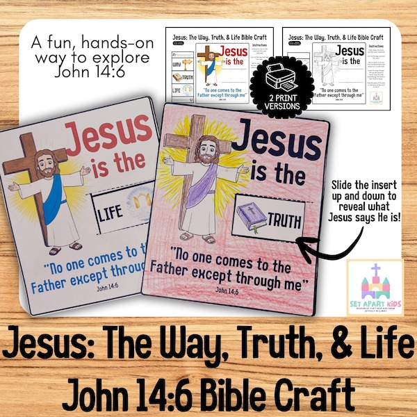 I Am the Way the Truth and the Life Craft for Kids - Etsy