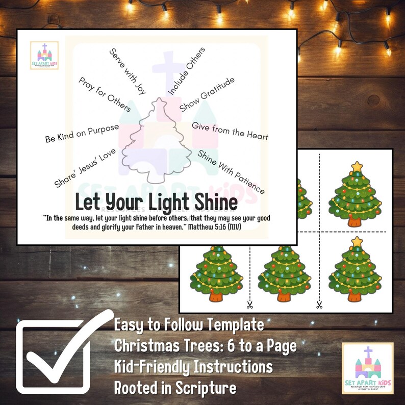 Christmas Tree Bible Craft- Let Your Light Shine (matthew 5:16) | Faith ...