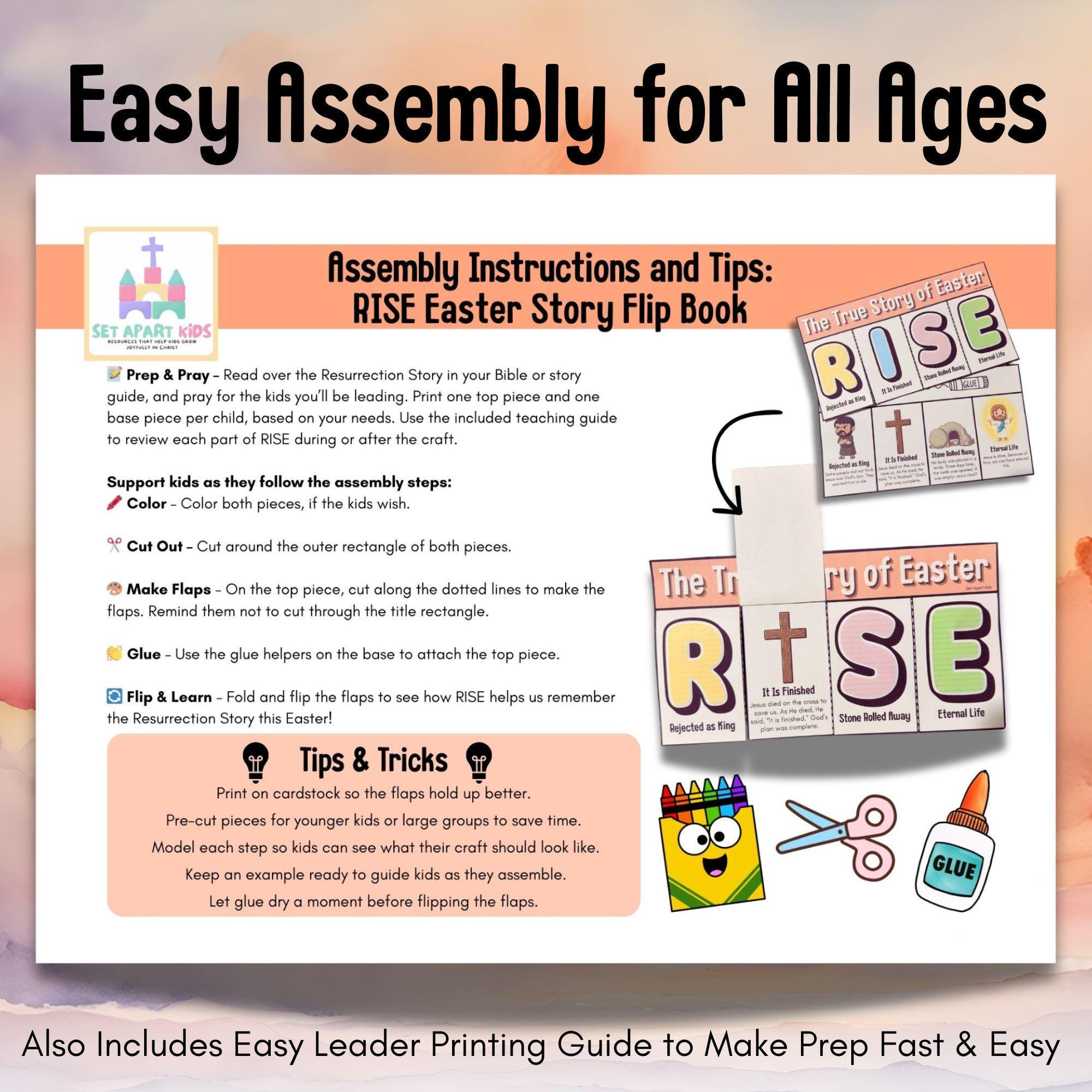 Resurrection Easter Story Flip Book Craft | Easter Christian Activity ...