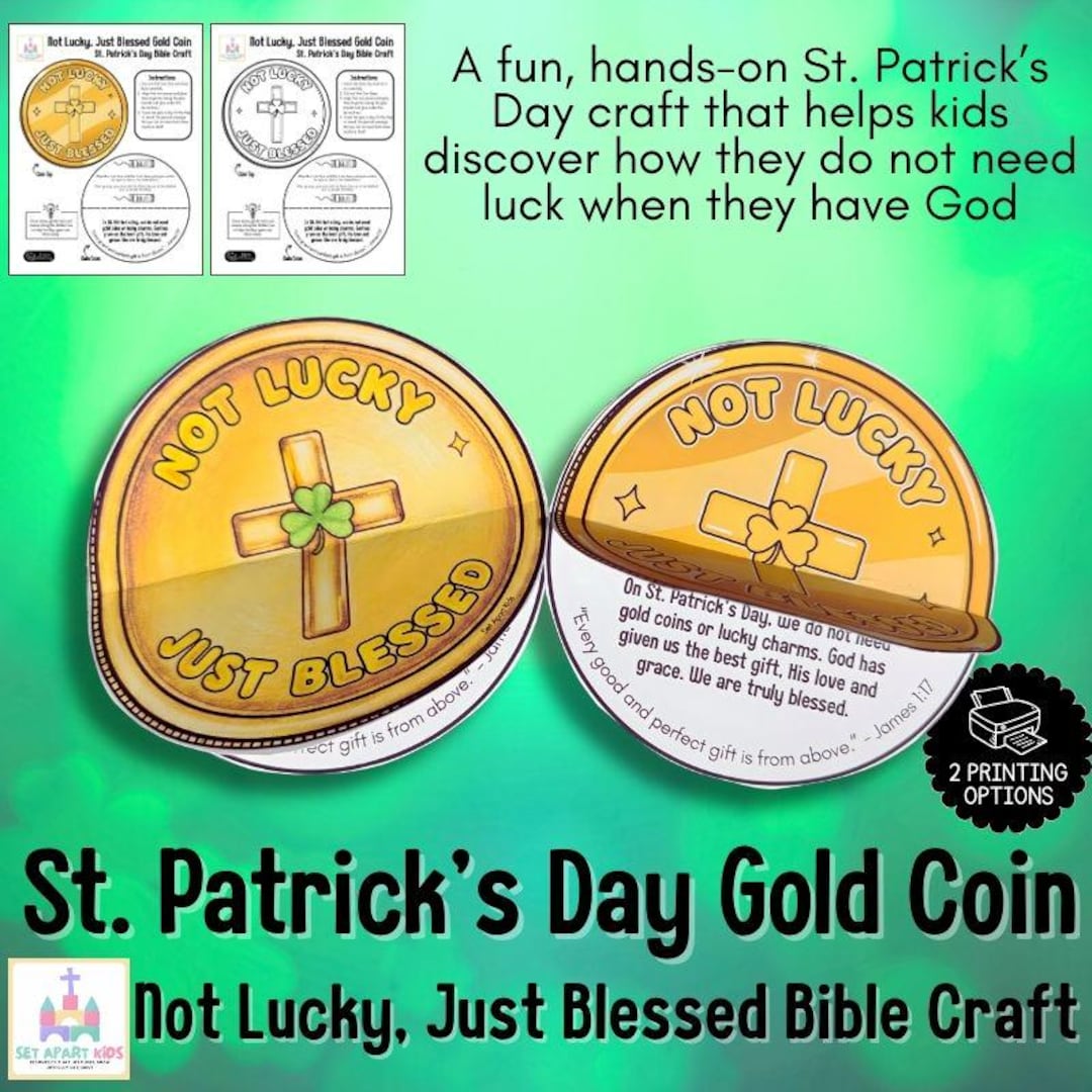 St. Patrick’s Day Christian Craft for Kids | Gold Coin Bible Activity ...