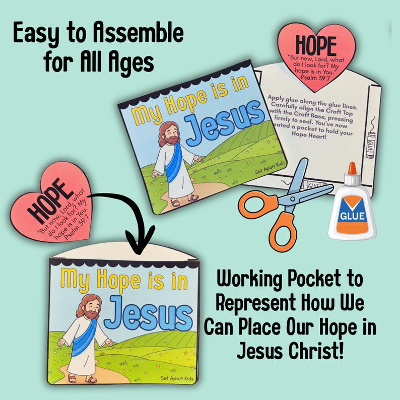 Hope in Jesus Bible Pocket Craft | Psalm 39:7 Sunday School Craft and ...