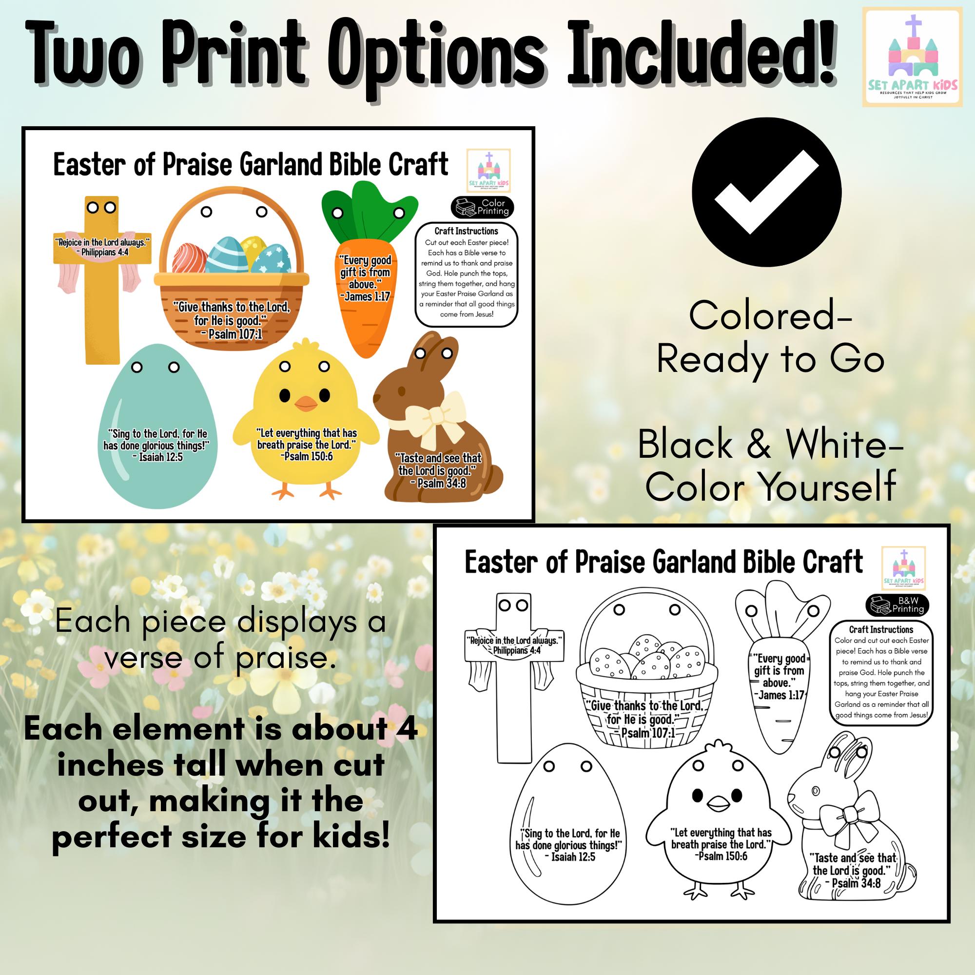 Easter Christian Craft for Kids : Easter of Praise Garland | Sunday ...