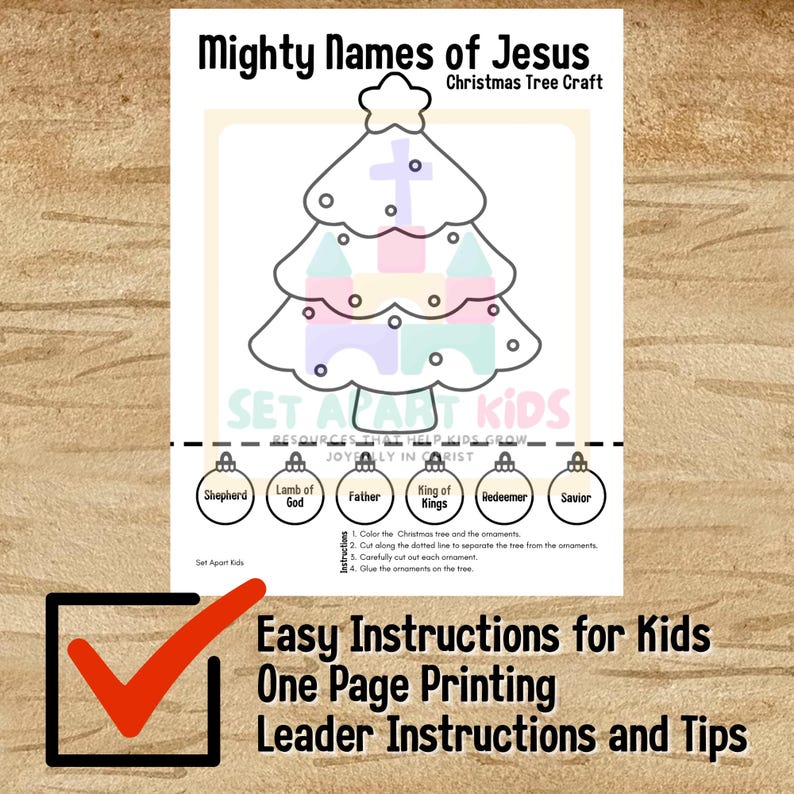 Names of Jesus Christmas Tree Craft | Winter Christian Activity for ...