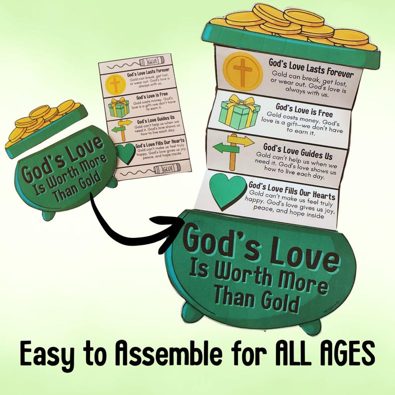 St. Patrick’s Day Christian Craft | Pot of Gold Bible Activity | God’s ...