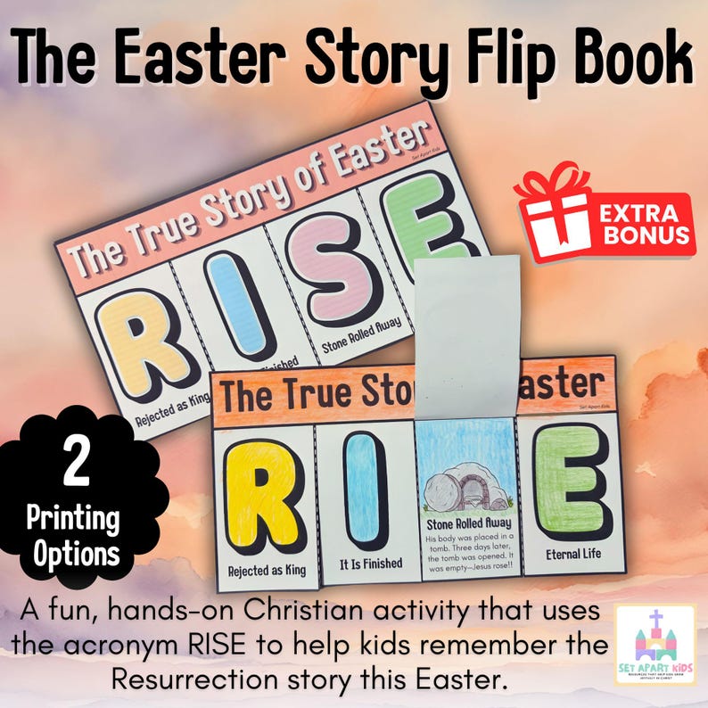 Resurrection Easter Story Flip Book Craft | Easter Christian Activity ...