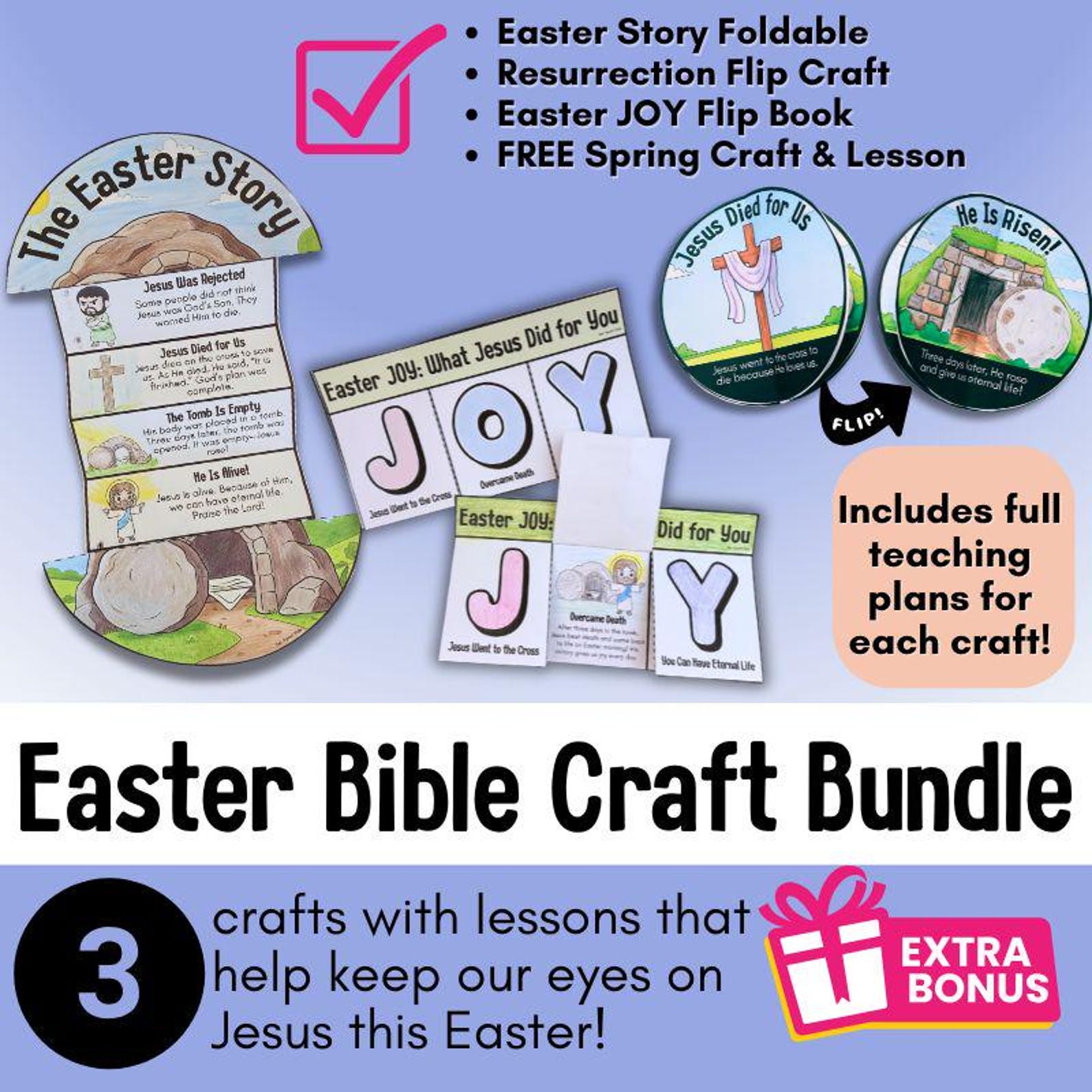 Easter Bible Craft for Kids BUNDLE | Easter Christian Activity for Kids ...