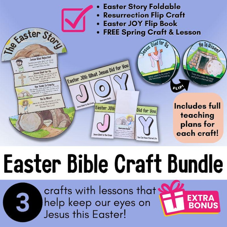 Easter Bible Craft for Kids BUNDLE | Easter Christian Activity for Kids ...