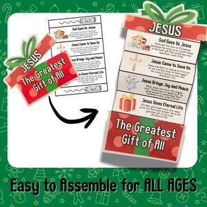 Jesus is the Greatest Gift: Christmas Foldable Craft | Sunday School ...