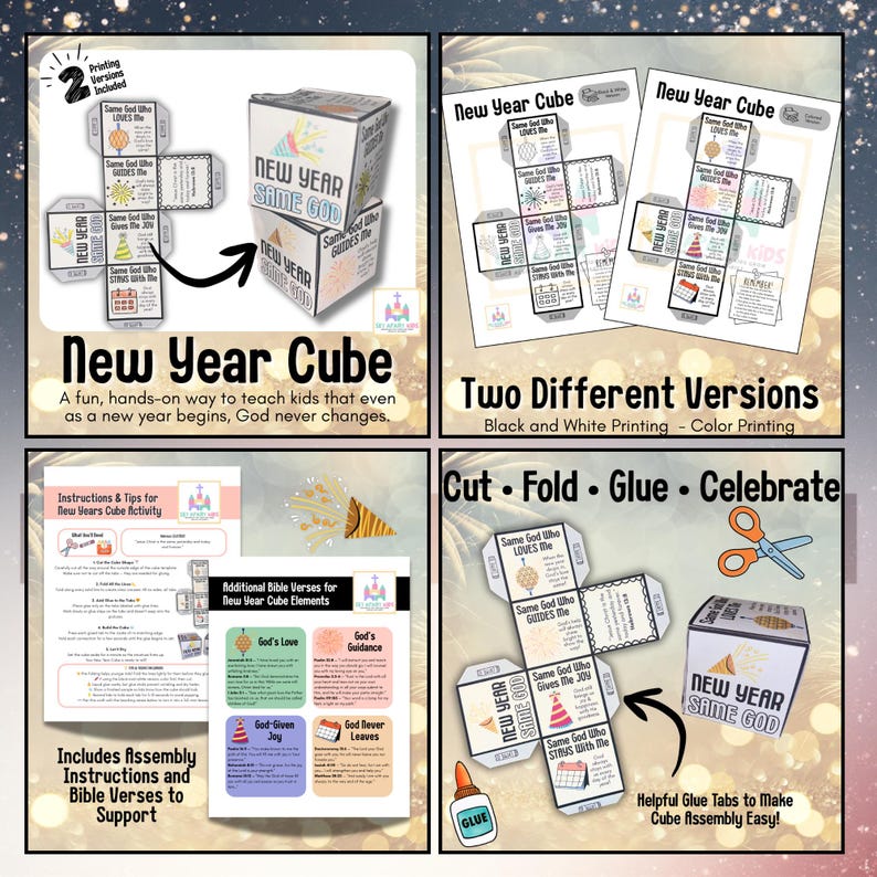 New Year Bible Craft BUNDLE | Sunday School New Years Eve Activity for ...