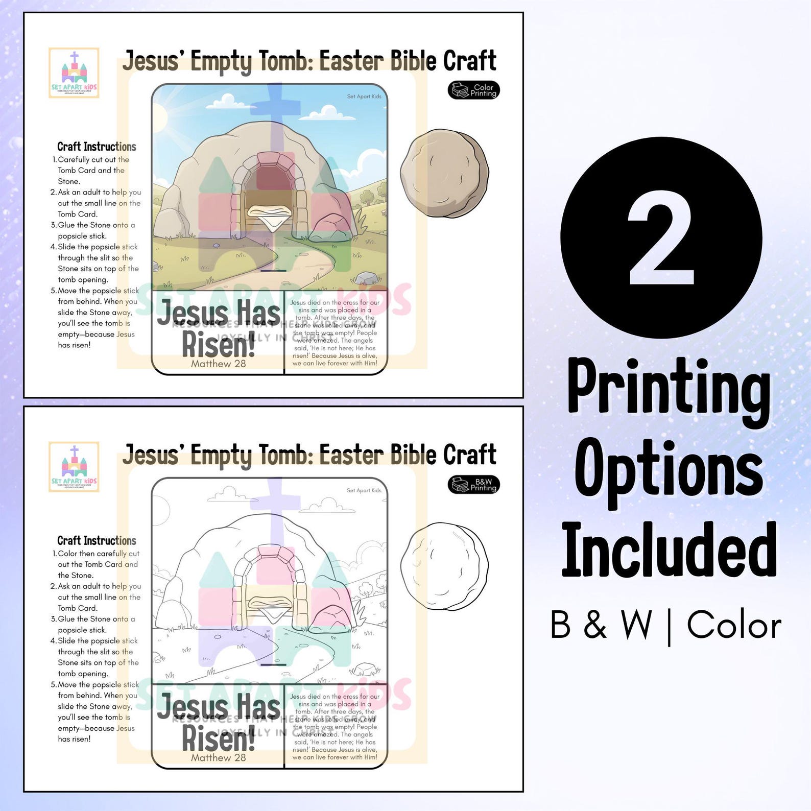 Jesus’ Empty Tomb Easter Bible Craft for Kids | Resurrection Sunday ...