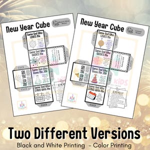 New Year Cube Bible Craft | Sunday School New Years Eve Activity for ...