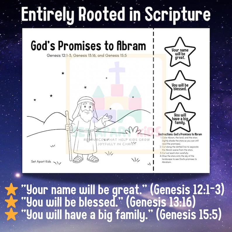 God’s Promises to Abram Bible Craft – Faithfulness & Trust | Genesis 12 ...