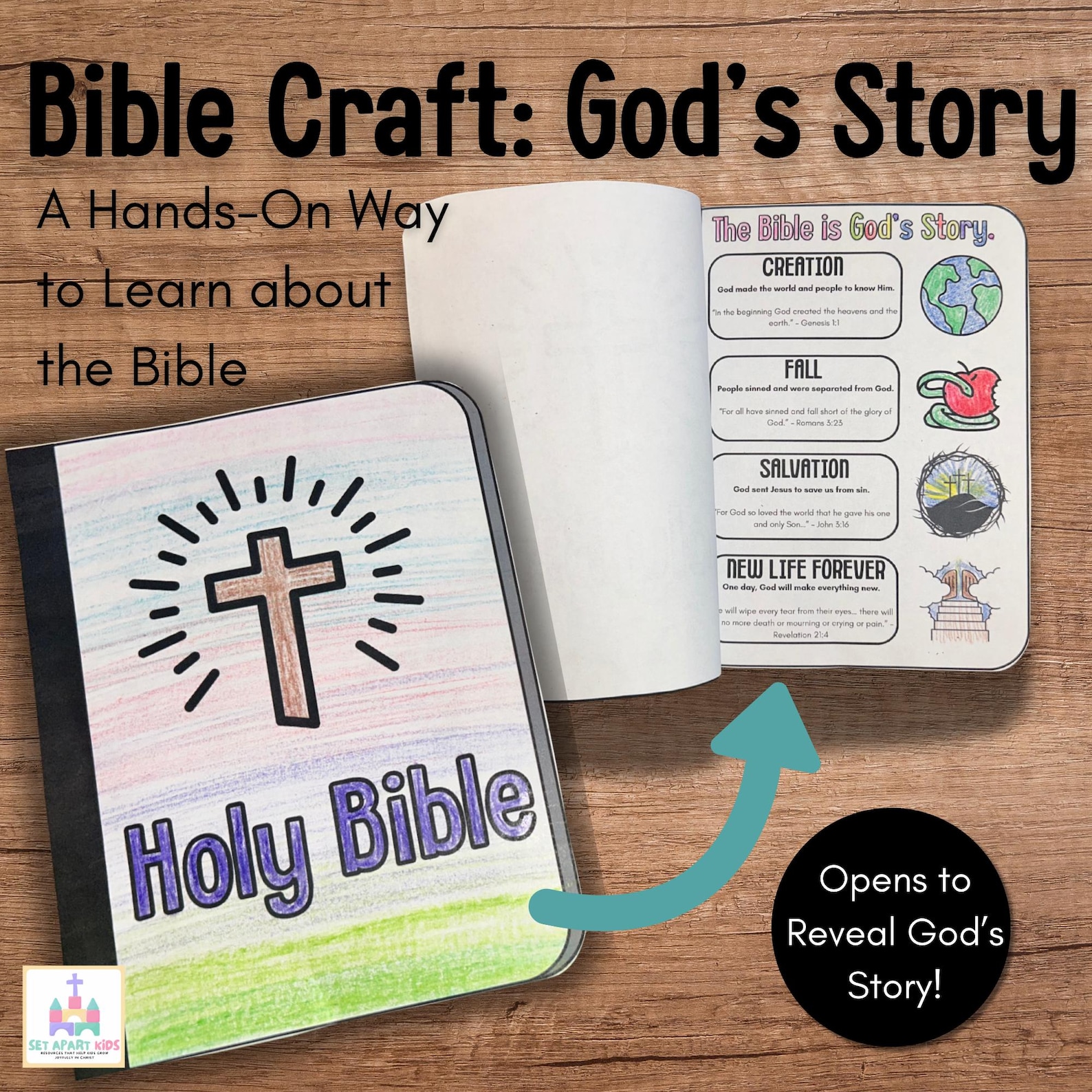God’s Story Bible Craft – Kids Sunday School Activity | Creation, Fall ...