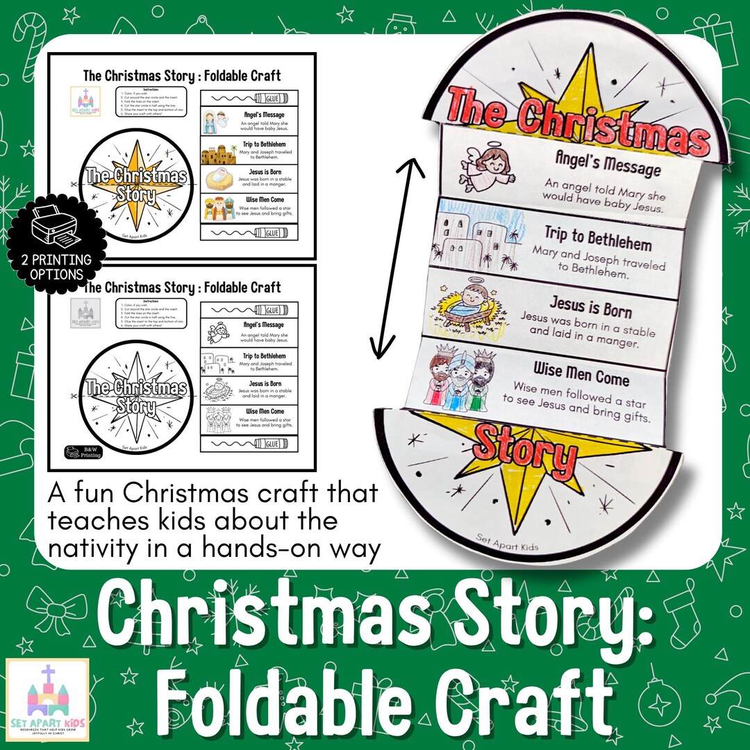 Christmas Story Paper Foldable Craft | Nativity Activity for Kids ...