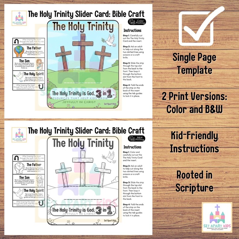 Holy Trinity Bible Craft for Kids | Father Son and Holy Spirt Sunday ...