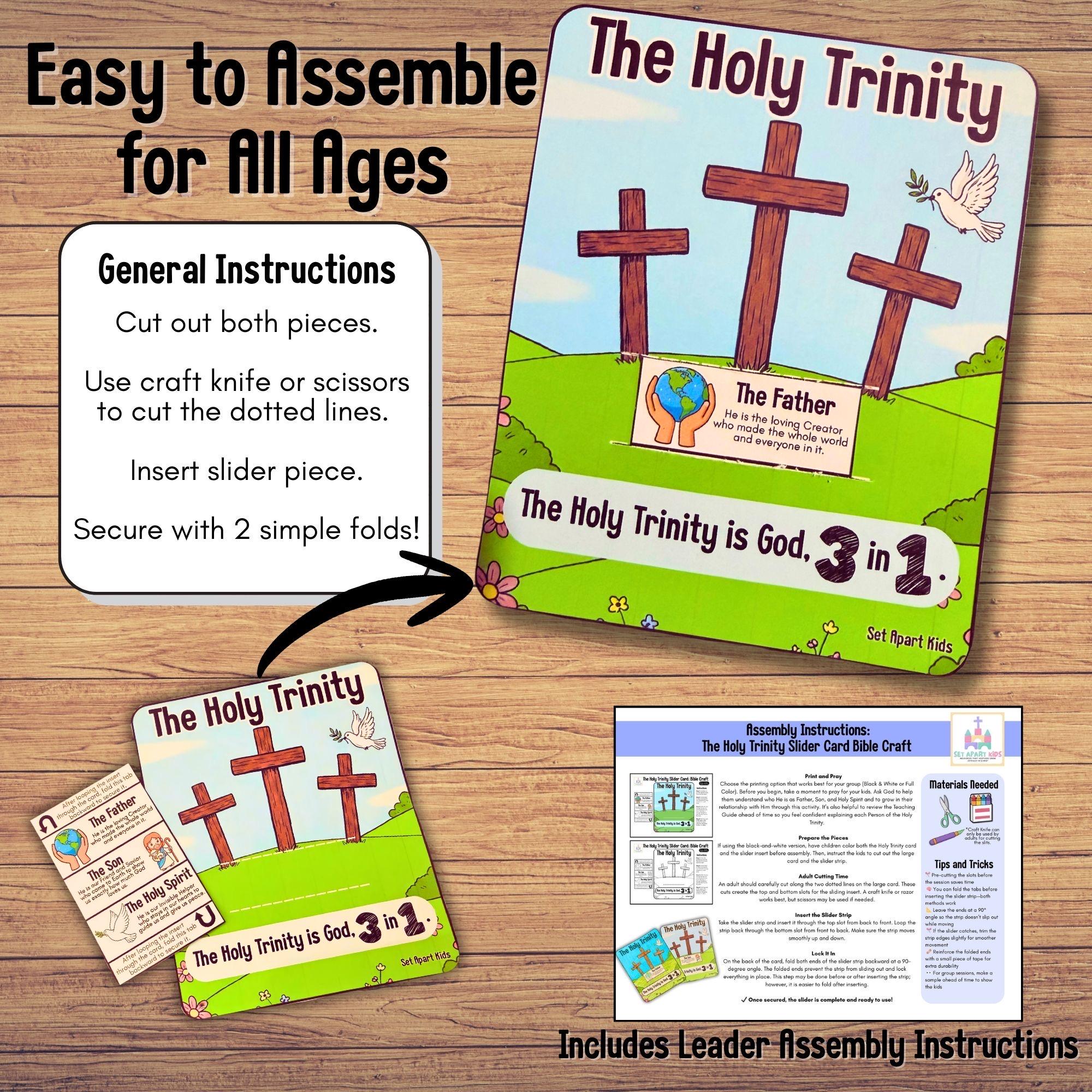 Holy Trinity Bible Craft for Kids | Father Son and Holy Spirt Sunday ...