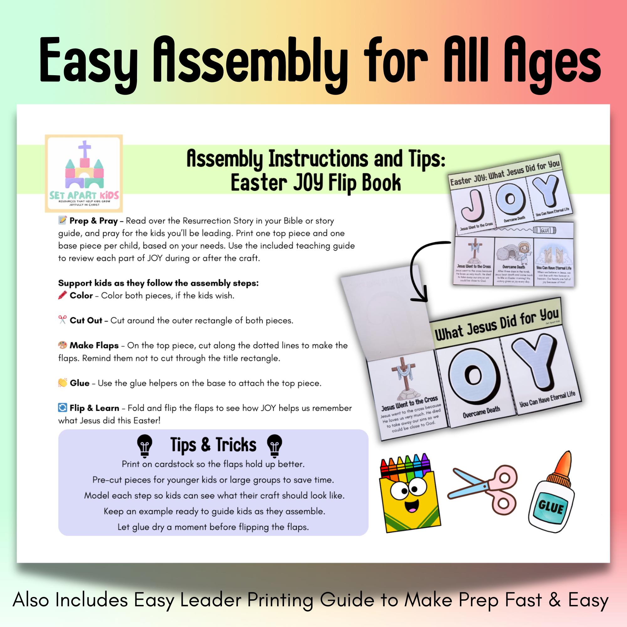 Easter Joy Flip Book Craft | Resurrection Christian Activity for Kids ...