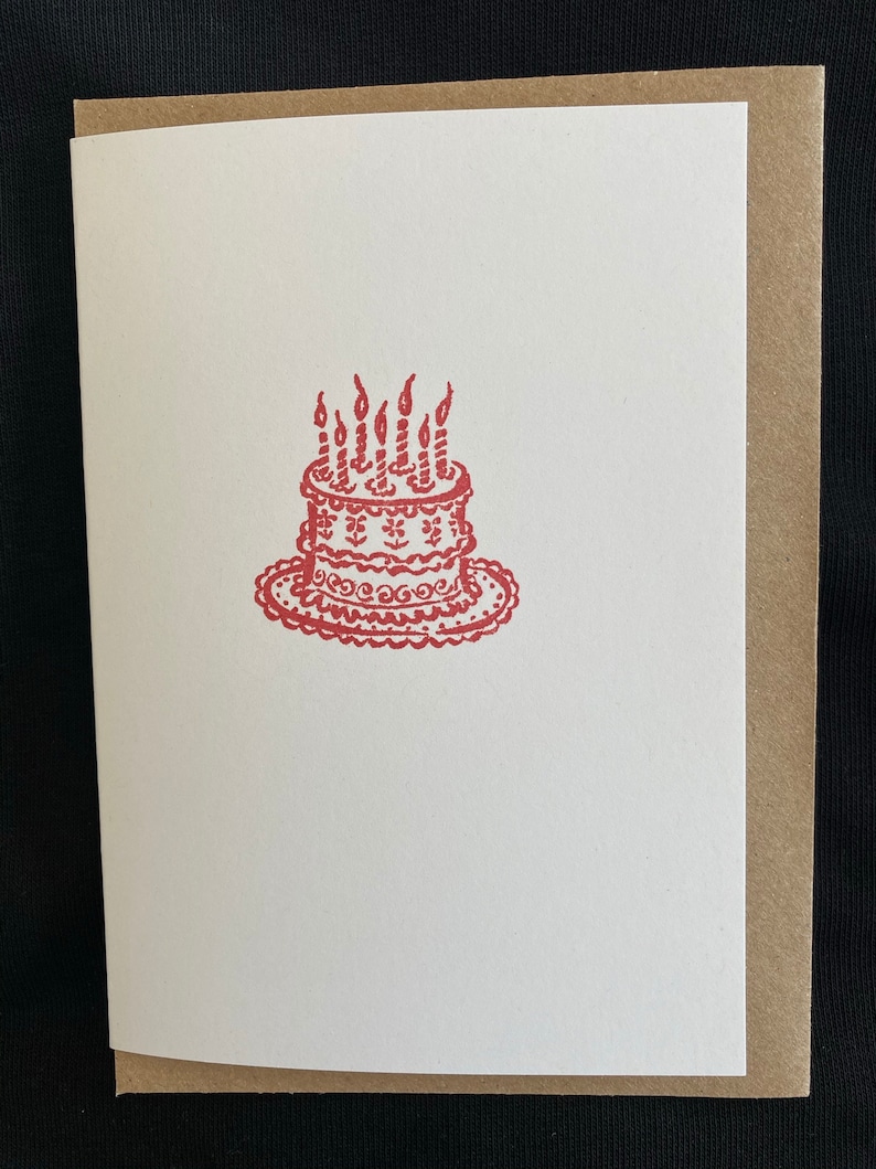 Birthday Cake Card - Etsy