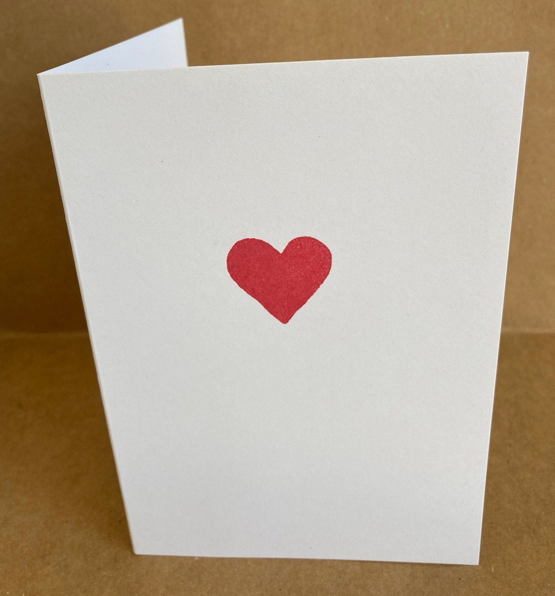 Red Heart Card - Etsy