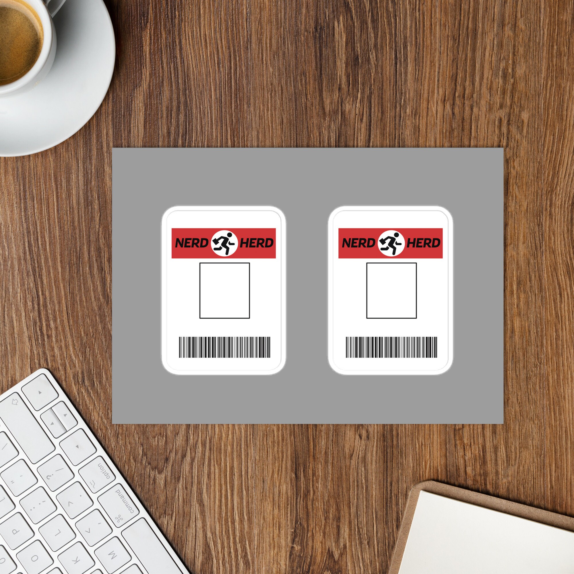 NERD HERD Personalized ID Badge Sticker Sheet - Etsy