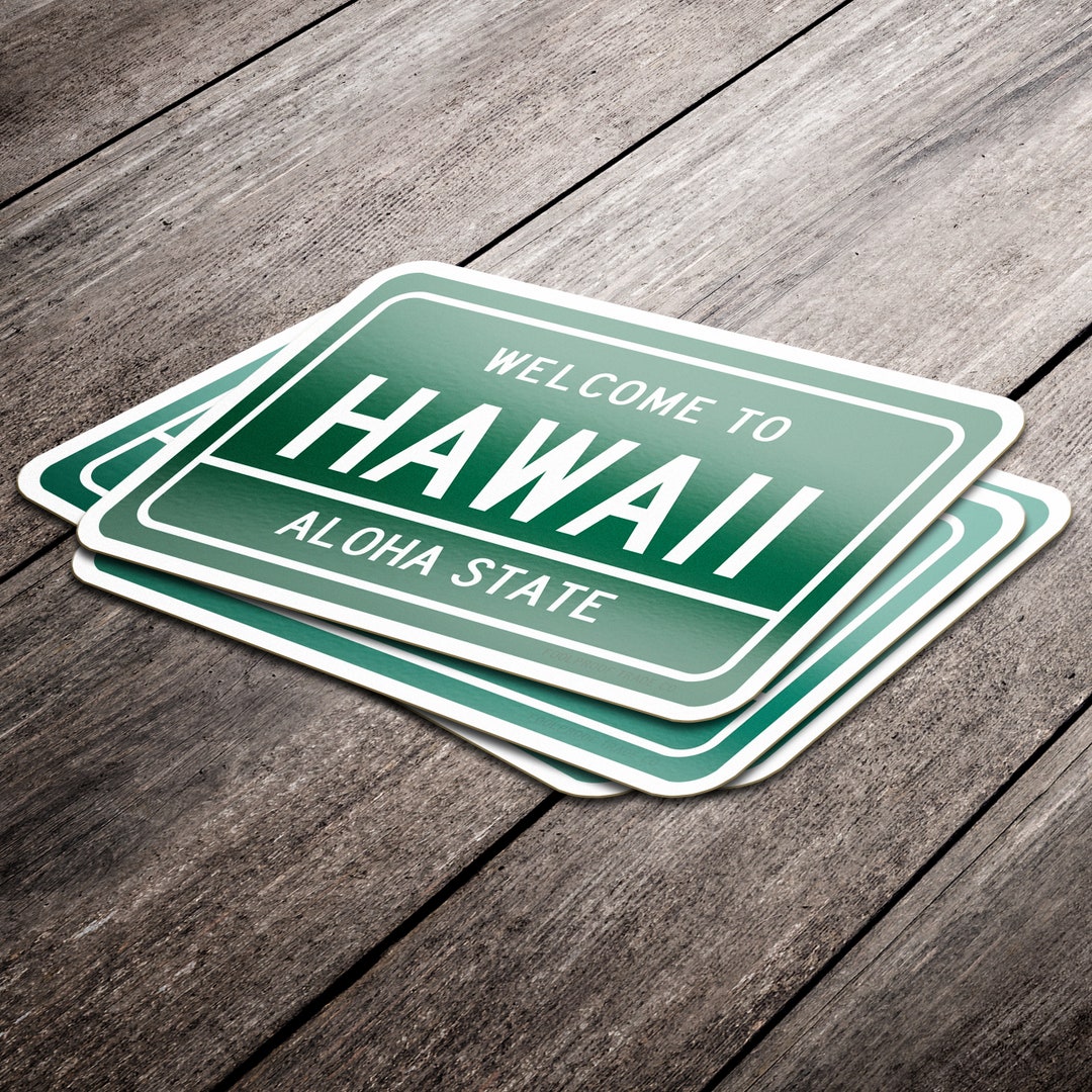 Welcome to Hawaii Highway Sign - Sticker - Etsy