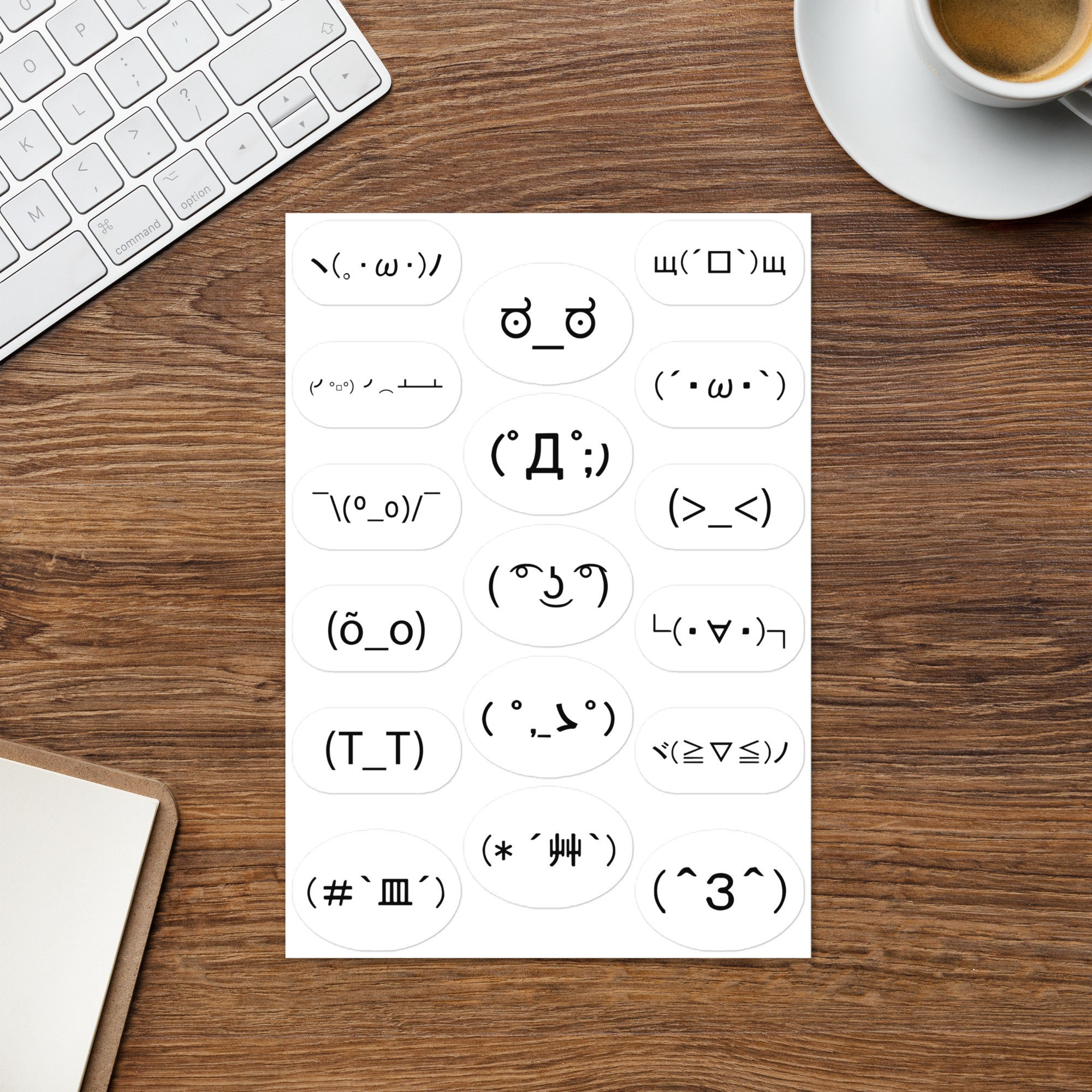 ASCII Faces Sticker Sheet - Etsy