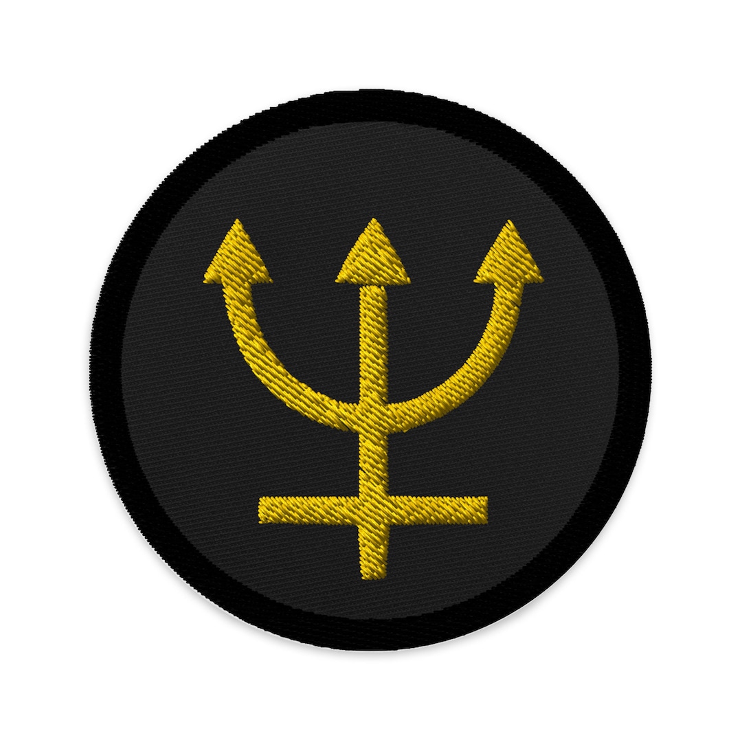 Neptune Planetary Symbol - Embroidered Patches - Etsy