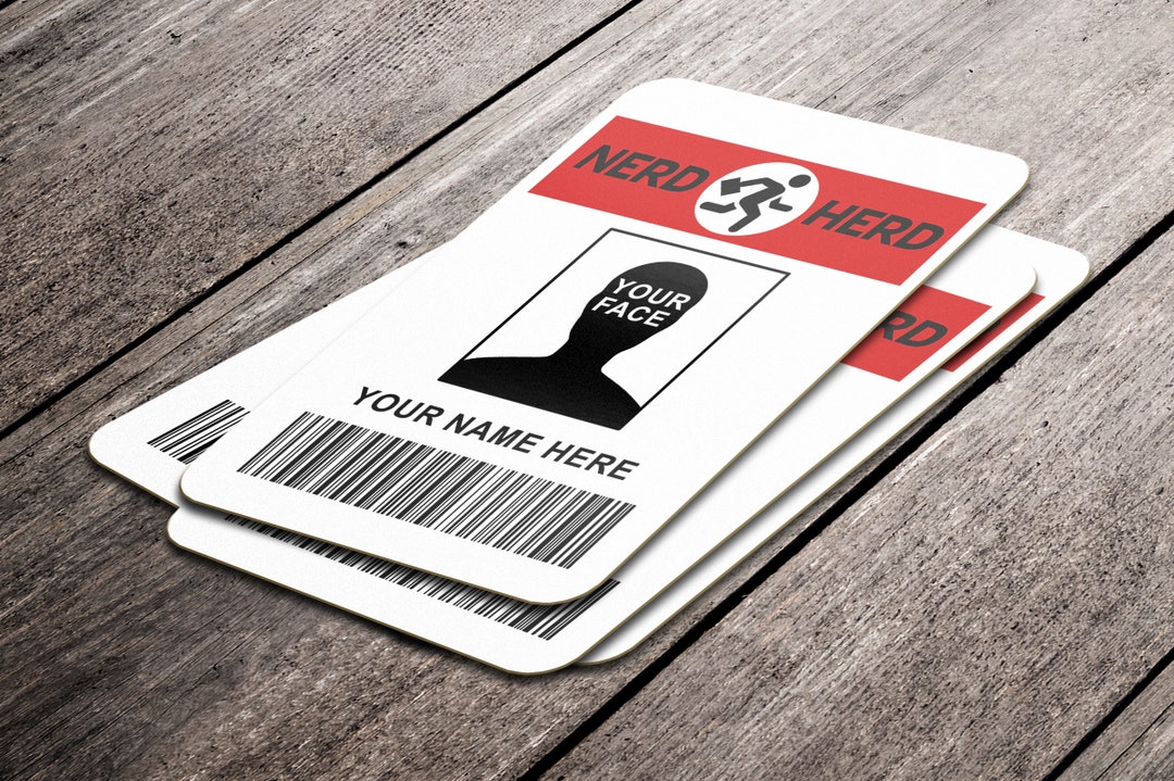 NERD HERD - Personalized ID Badge - Sticker Sheet - Etsy