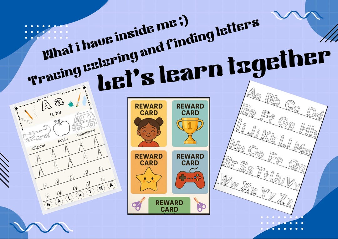Alphabet Activity Pack: Letter Tracing, Coloring & Find Games (PDF ...
