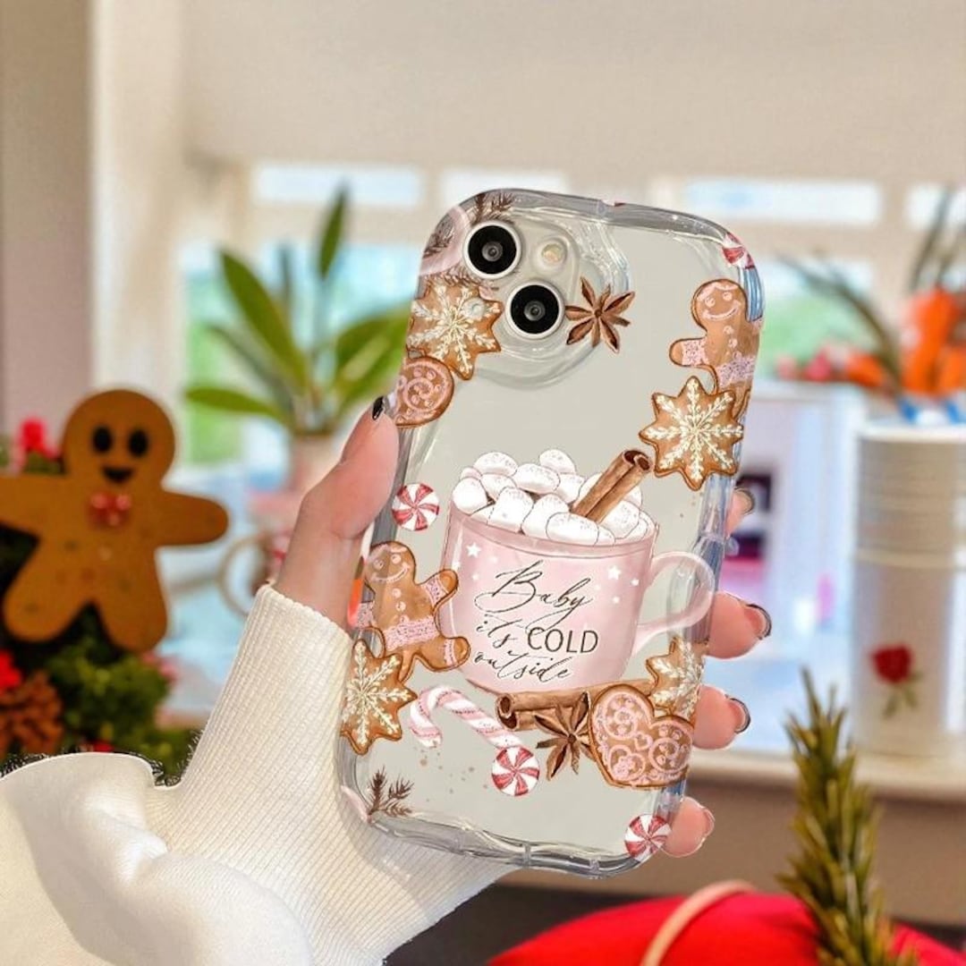 Christmas Gingerbread Coffee iPhone Case | Holiday Winter Phone Cover ...
