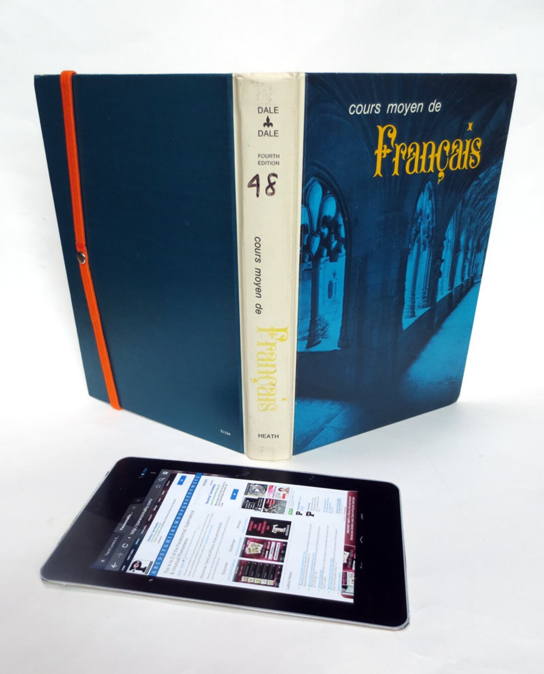 Oooh La La French Tablet Case, Made From Bright Blue Textbook, With ...