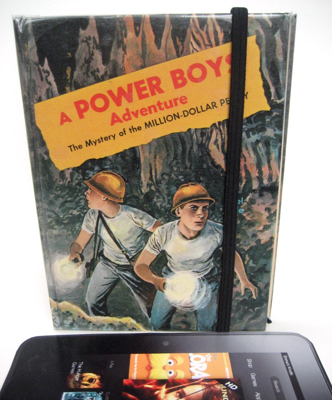 Retro Ereader Case Upcycled From Vintage Boys Detective Book, Stripes ...