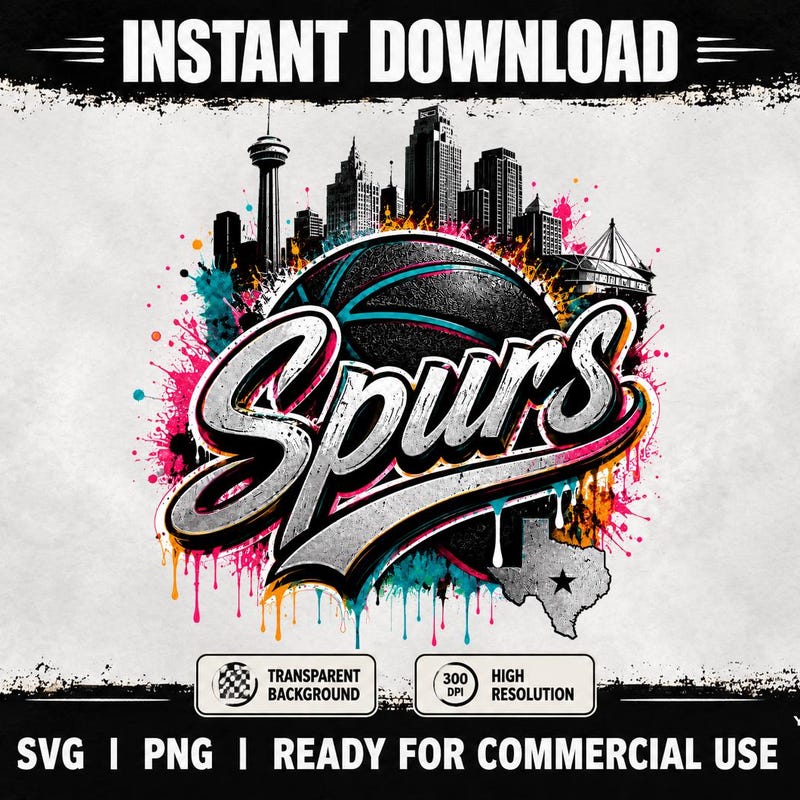 Spurs Logo Transparent - Etsy