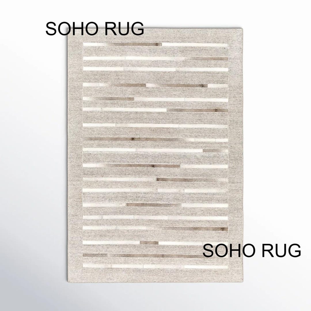 Giselle Striped Handmade Area Rug - Neutral Cream & Taupe Modern Stripe ...