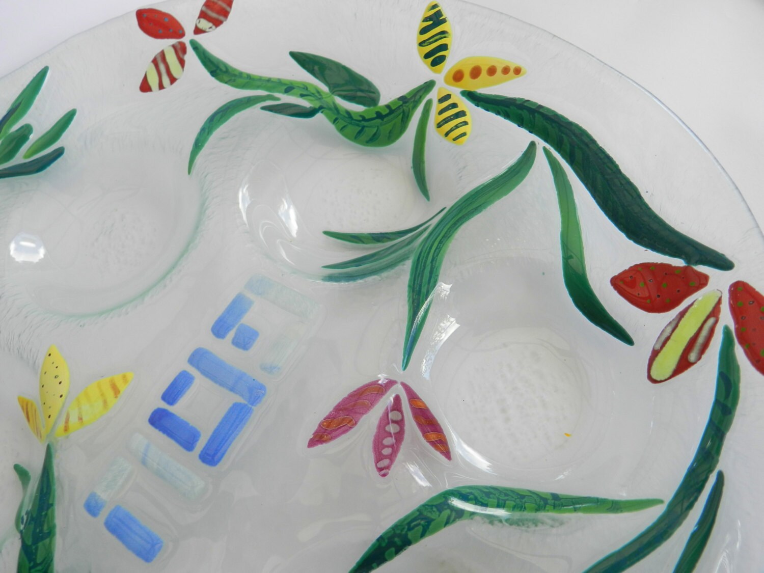 Spring is Coming Passover Plate Fused Glass Handmade by - Etsy