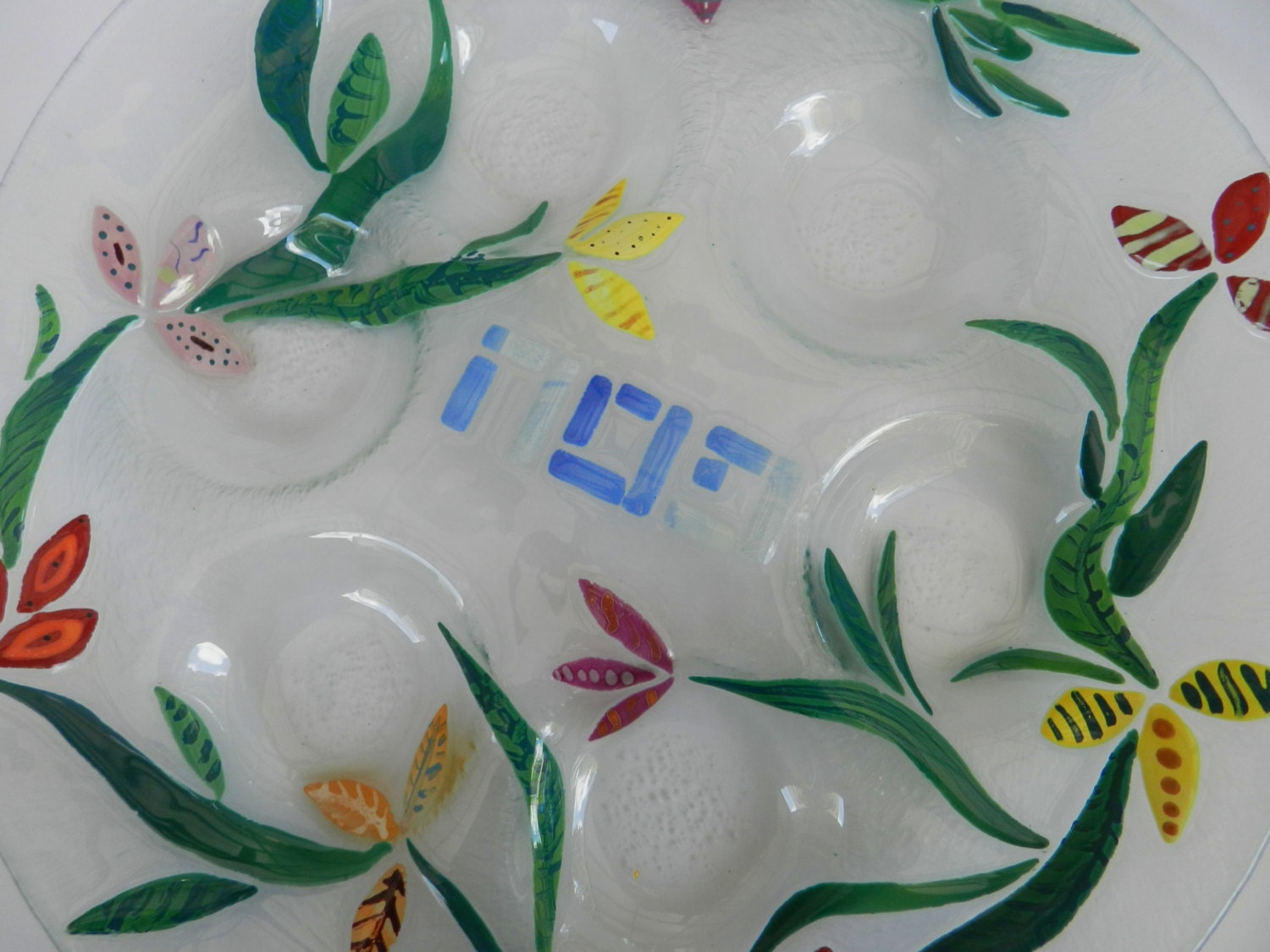 Spring is Coming Passover Plate Fused Glass Handmade by - Etsy