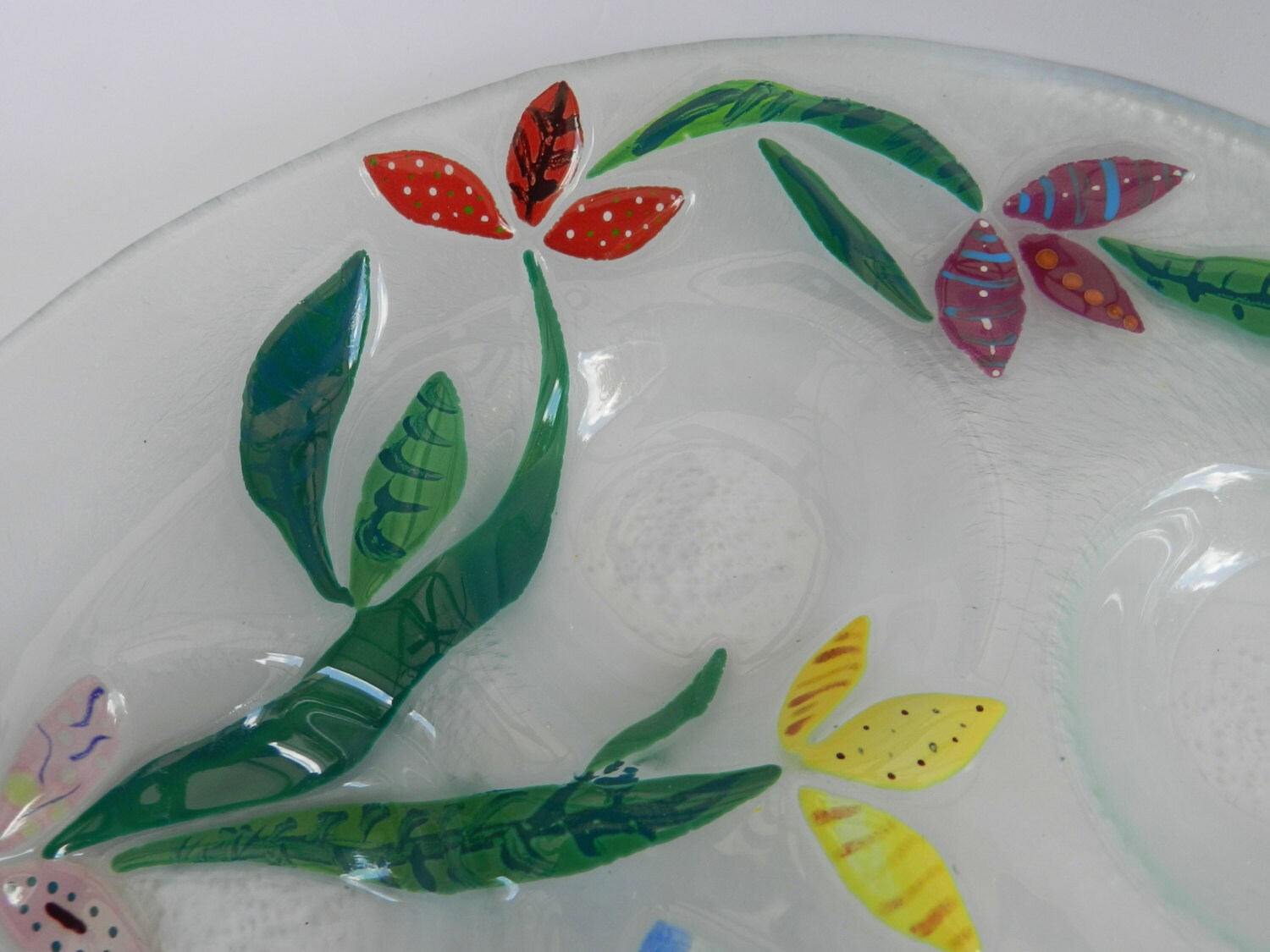 Spring is Coming Passover Plate Fused Glass Handmade by - Etsy