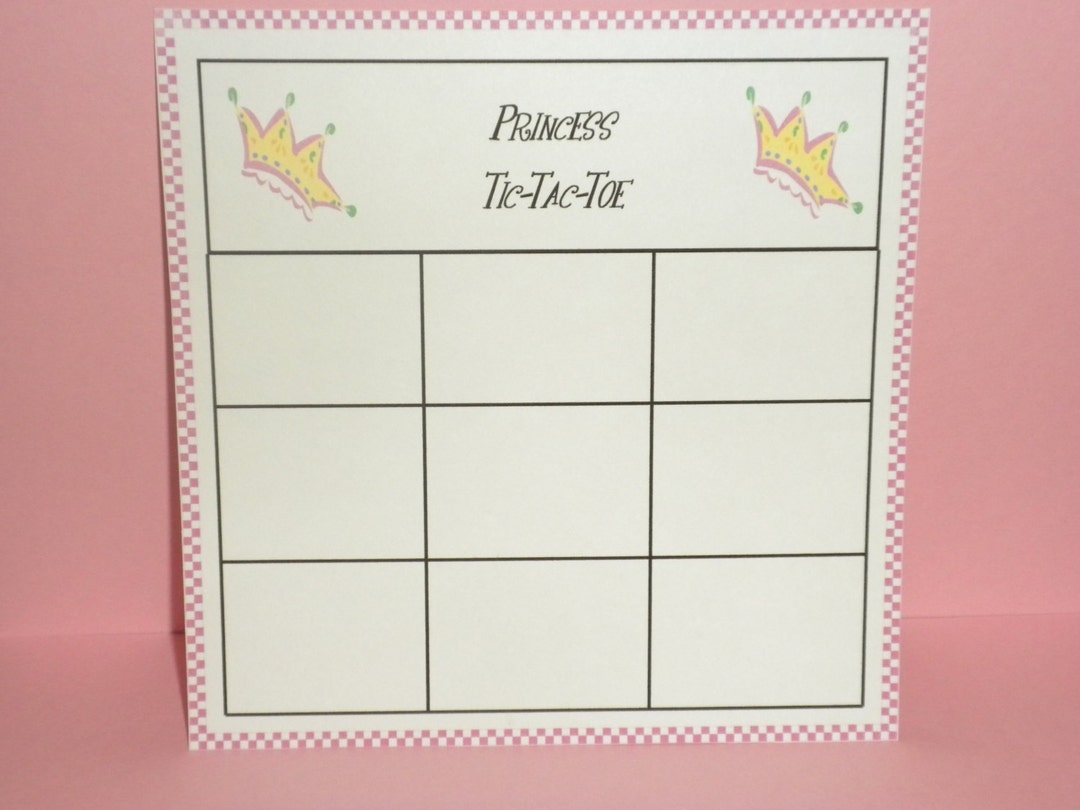 Princess Tic Tac Toe - Etsy