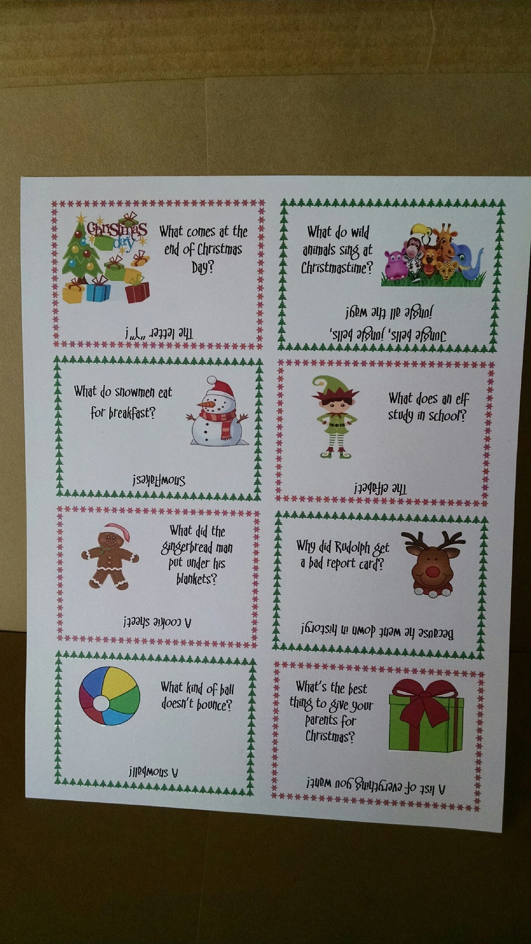 Printable Christmas Lunch Box Jokes#2 - Etsy