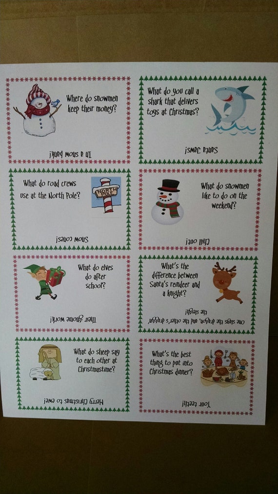 Printable Christmas Lunch Box Jokes | Etsy