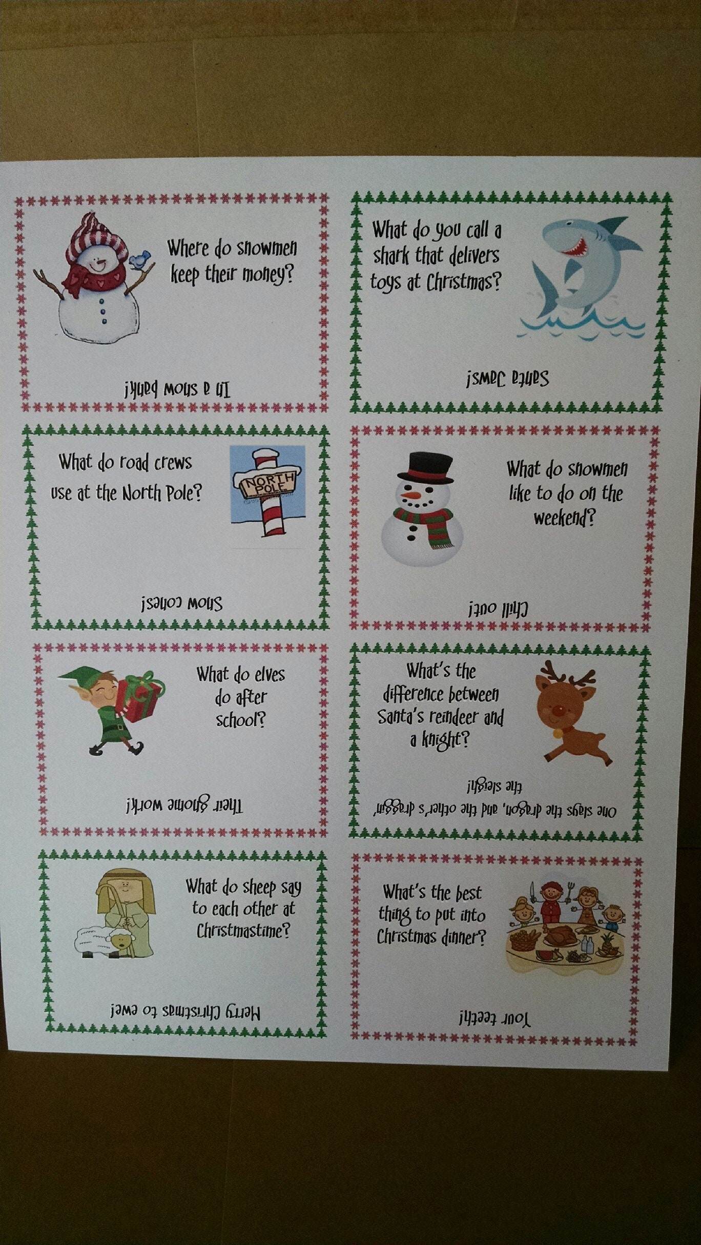 Printable Christmas Lunch Box Jokes - Etsy