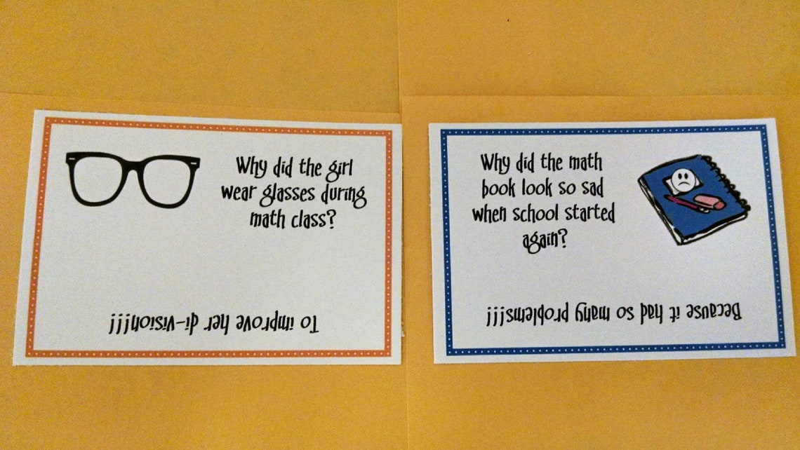 Printable Back to School Lunch Box Jokes - Etsy