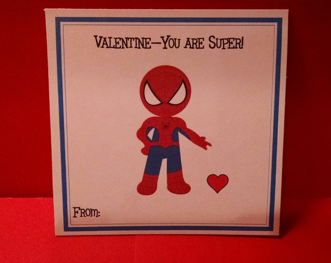 Personalized Printable Super Hero Valentines - Etsy