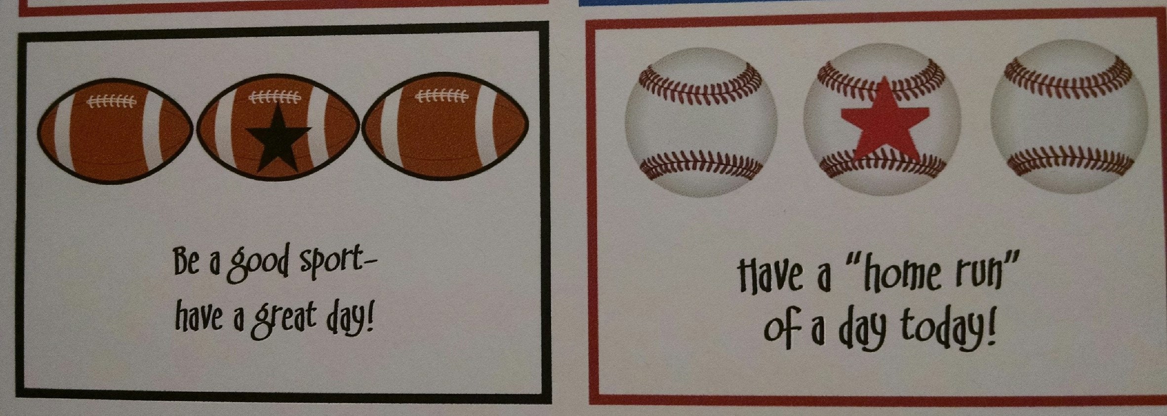 Printable Sports Lunch Box Notes - Etsy