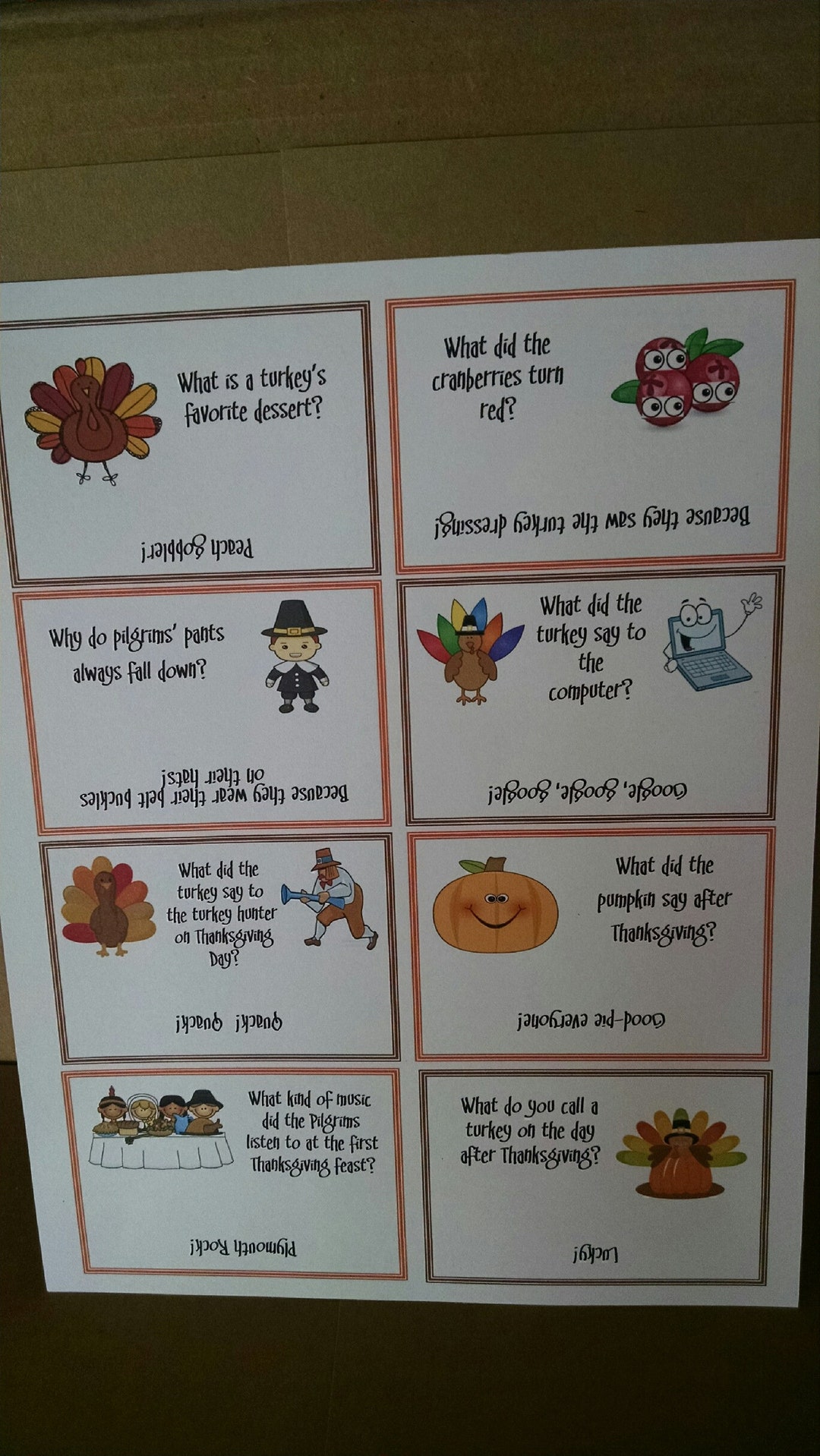 Printable Thanksgiving Lunch Box Jokes - Etsy